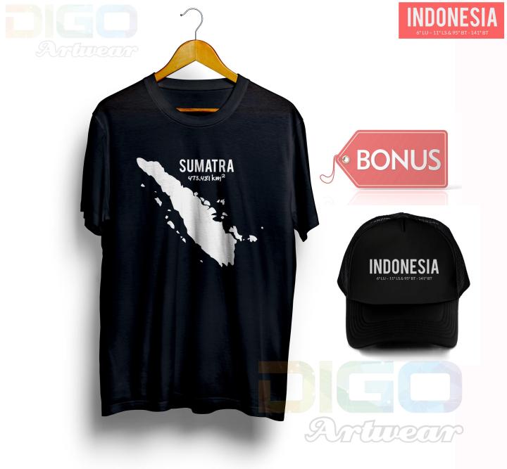kaos sumatra islands baju pulau sumatera bonus topi indonesia | Lazada ...