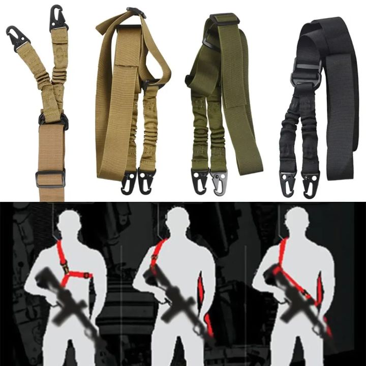 Tactical Two-Point Rifle Sling Strap Adjustable Hook Quick Release ...