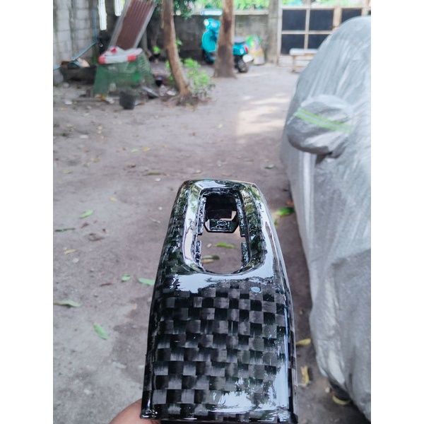 ..YAMAHA FAZZIO GENUINE FRONT COVER ORIG CARBON.* | Lazada PH