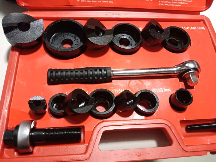 Heavy Duty 1/2" to 2" Manual Knock Out Punch Driver Kit Hole Tool ...