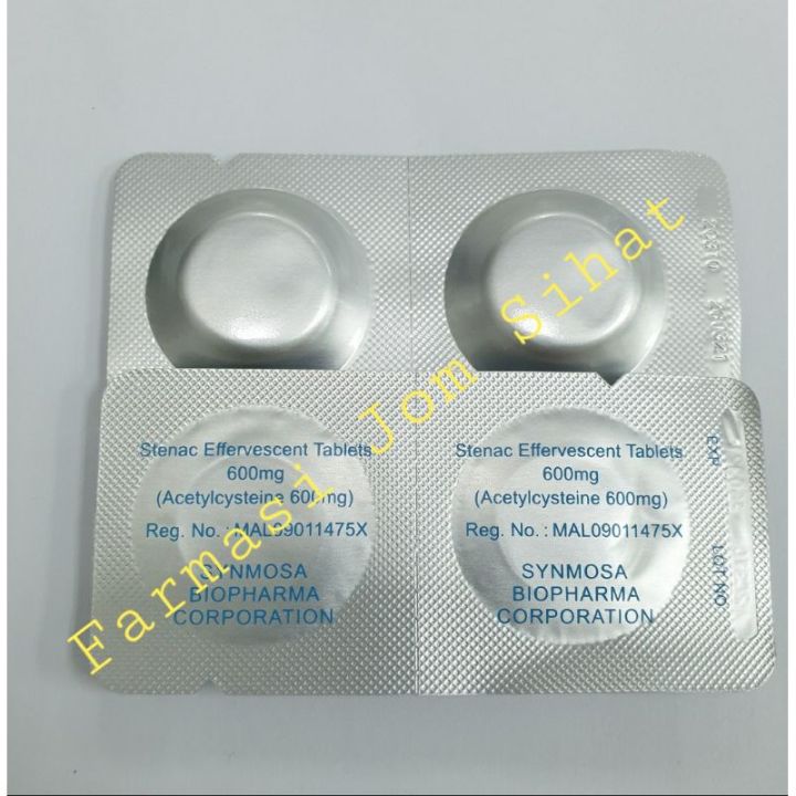 STENAC EFF 600MG FOR PHLEGM 2 TABLETS | Lazada