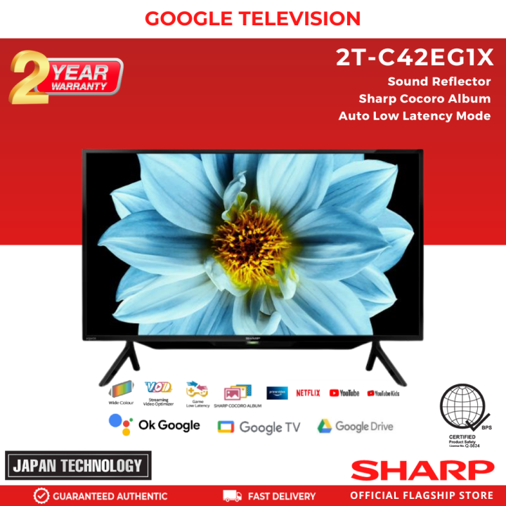 Sharp 2T-C42EG1X 2K 42" Google TV (2 Years Warranty) | Lazada PH