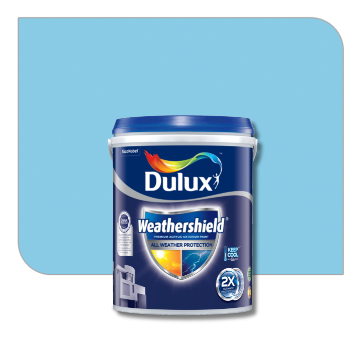Dulux Weathershield - Exterior Wall Paint (Pastel Blue Colours) | Lazada