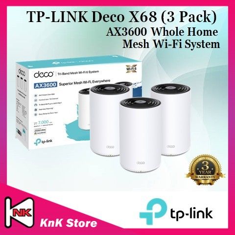 TP-LINK DECO X68 AX3600 SUPERIOR MESH WIFI 6 SYSTEM [ 1 Pack / 2 Pack ...