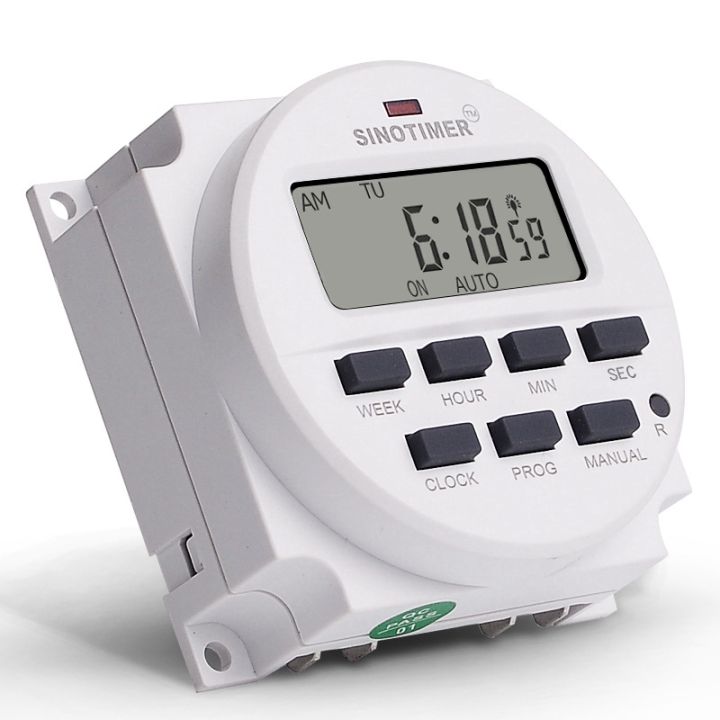 SINOTIMER TM618SH-1 1 Second Weekly Programmable Digital Timer Automatically Turn on Off ...