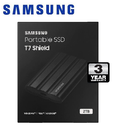 Samsung 2TB T7 Shield Portable SSD USB3.2 ( สีดำ) | Lazada.co.th