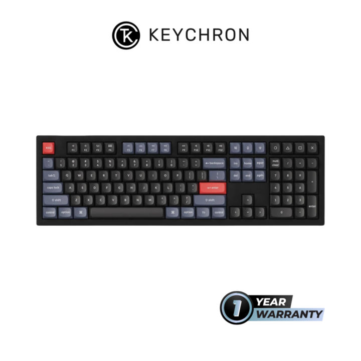 Keychron V6 QMK/VIA Custom Mechanical Keyboard 1 Year Warranty Silicone ...