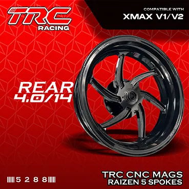 TRC XMAX 300 V1/V2 CNC 6 SPOKES MAG WHEELS (3.5*15 F x 4.0*14 R) 5288 ...