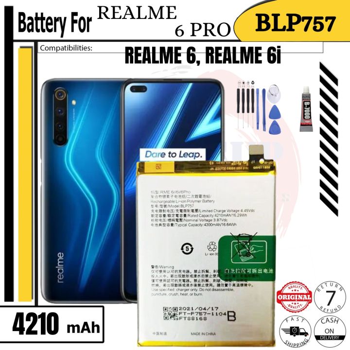 REALME BLP757 battery for Realme 6, 6i, 6 pro (4210mAh) - Free tools ...