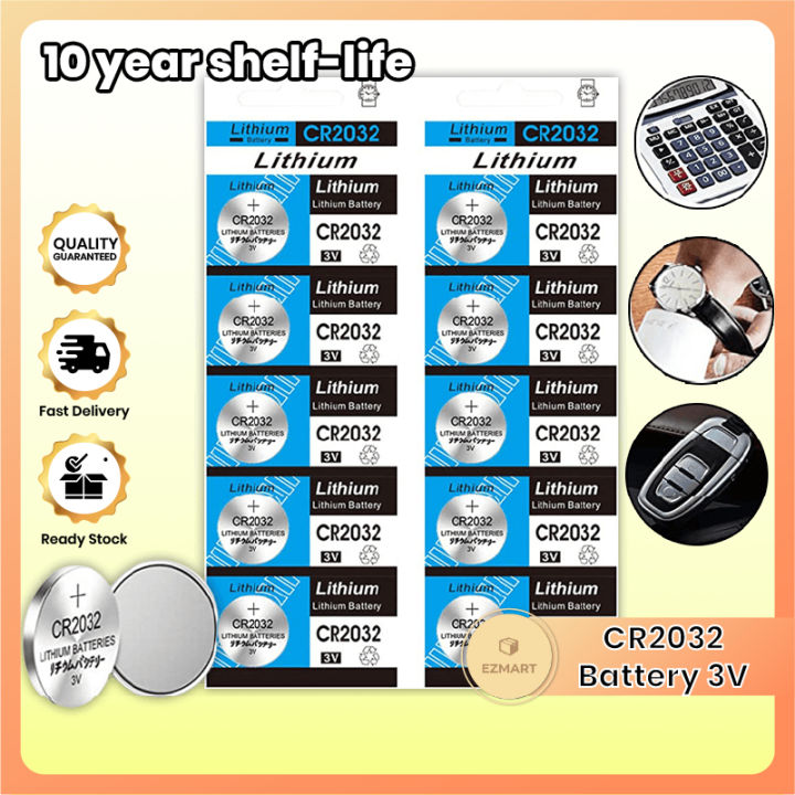 CR2032 Battery 3 Volt Coin & Button Cell Long-Lasting & High Capacity ...