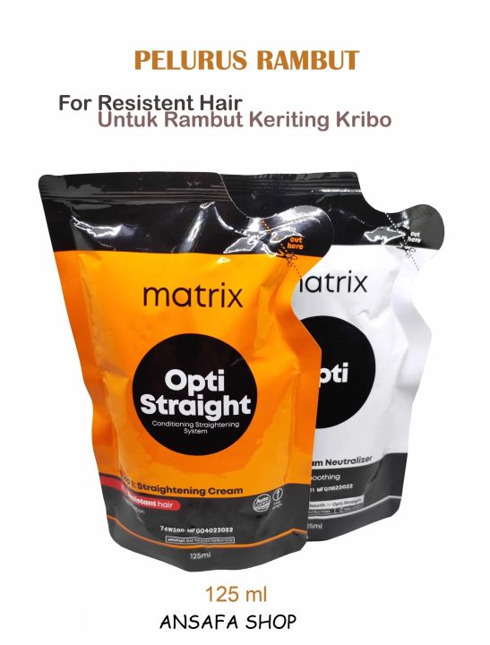 Matrix Opti Straight Smoothing/Pelurus Rambut Mini Pouch 125ml | Lazada ...