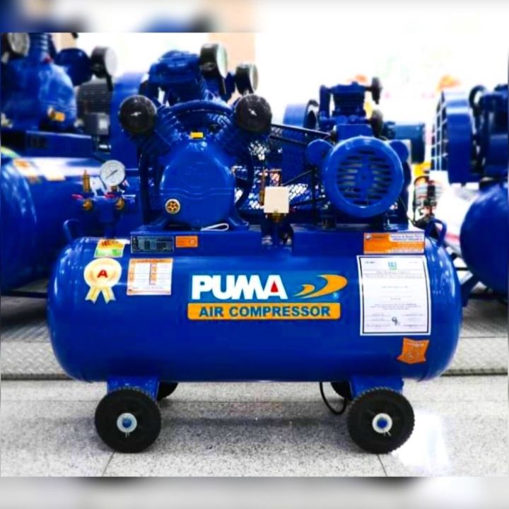 PUMA ปั๊มลมสายพราน รุ่น PP21-PPM (รวมมอเตอร์) 220V 92 ลิตร 1HP แรงดันลมได้ 8-10 บาร์ 115-142 ...
