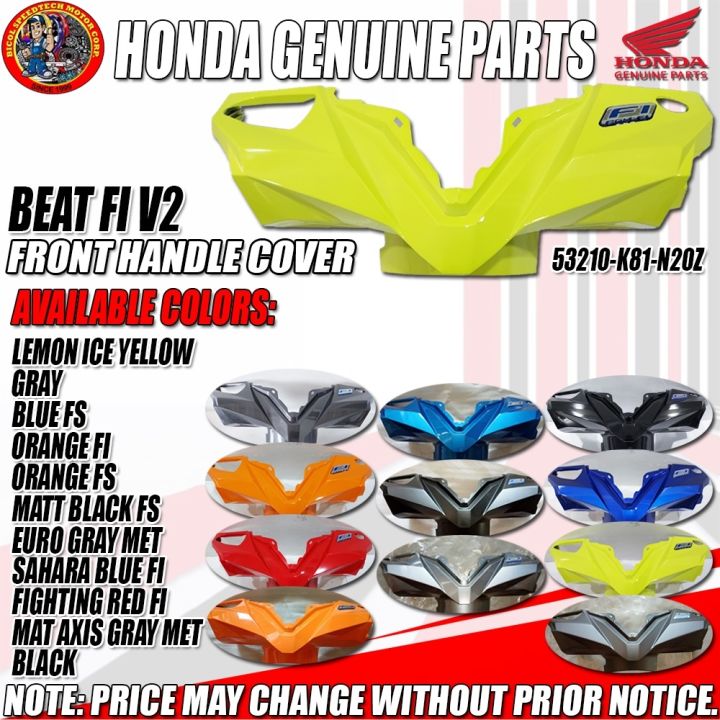 moto BEAT FI V2 FRONT HANDLE COVER (HPI) (GENUINE: 53210-K81-N20Z ...