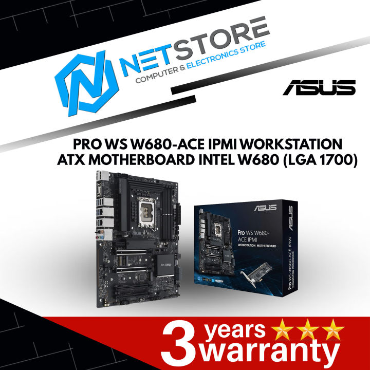 ASUS PRO WS W680-ACE IPMI WORKSTATION ATX MOTHERBOARD INTEL W680 (LGA ...