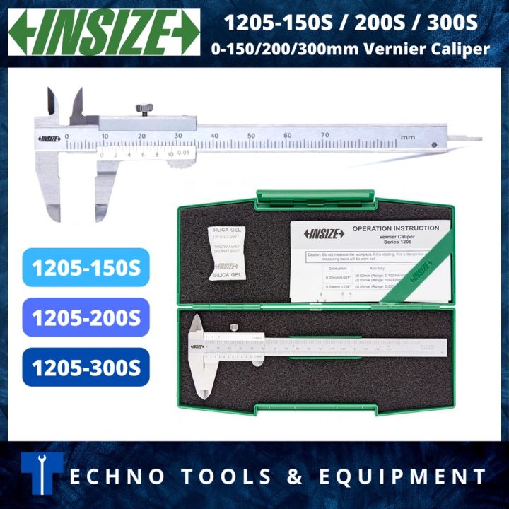 INSIZE 1205 Series 0-150/200/300mm Vernier Caliper | Lazada