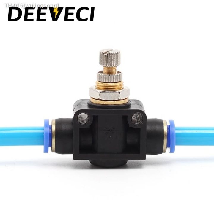 ♂ LSA Series Union Straight Push To Connect Air Flow Control Valve ...