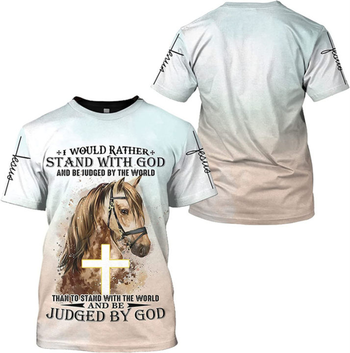 Summer Men T-Shirt Fashion Jesus God Religion Graphics Christ 3D ...