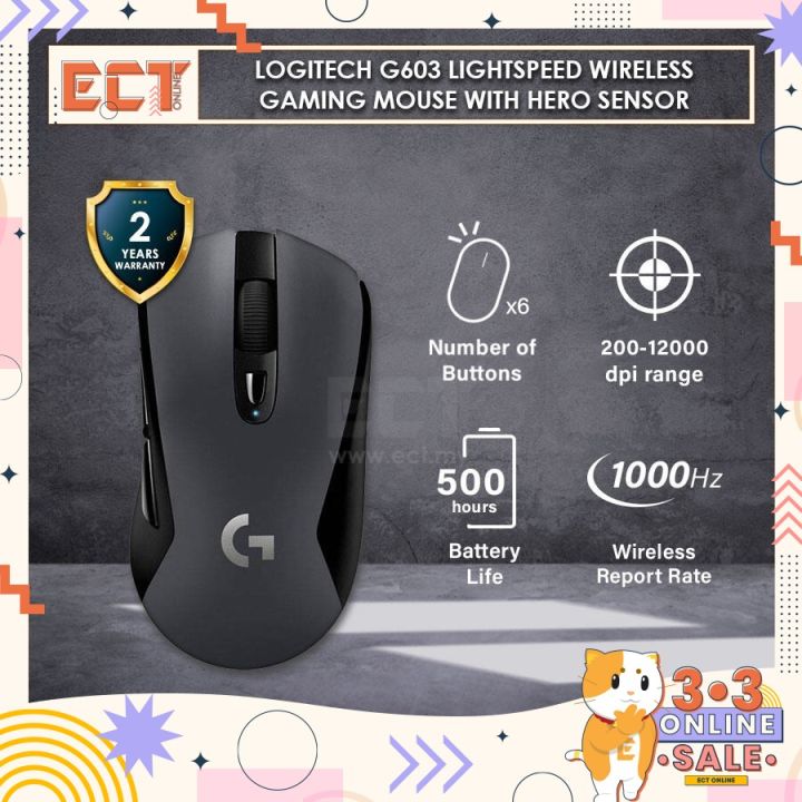 Logitech G603 Lightspeed Wireless Gaming Mouse with Hero Sensor | Lazada