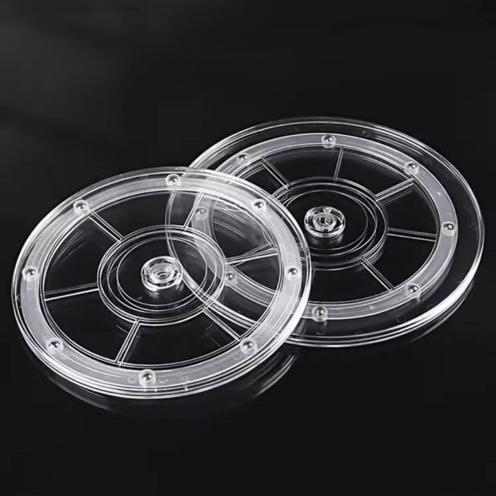 VICENDA Transparent Acrylic Turntable 360-Degree Round Rotating Display ...