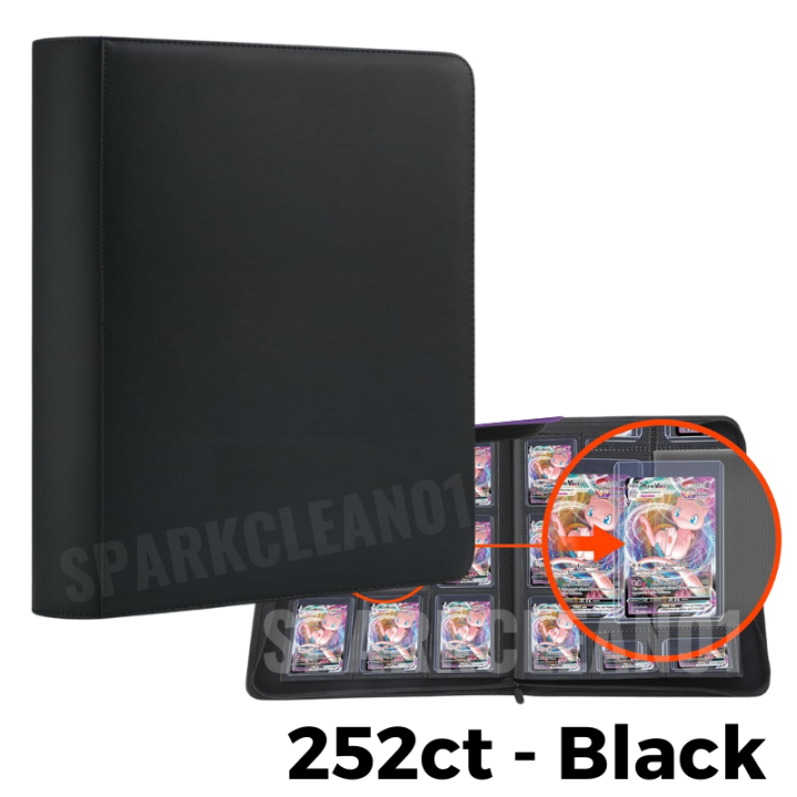 252 Card Capacity Clovecat 9-Pocket Toploader Binder - Holds 252 Cards ...