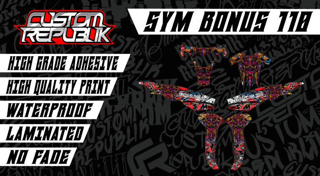 Sym Bonus 110 Decals Set (Samurai) | Lazada PH