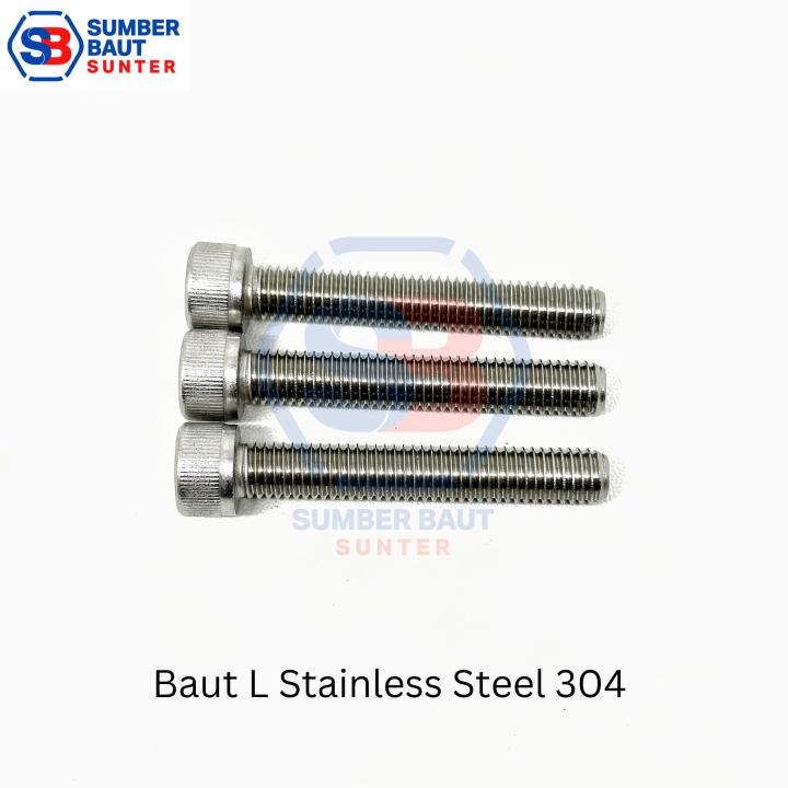 M10x30 Baut L Stainless SS 304 Hex Head Socket Screw 10 x 30 | Lazada ...