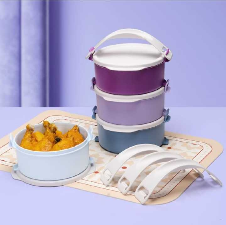 Tupperware Fun Click To Go 550ml Free Handle , Rantang susun 4 tingkat ...