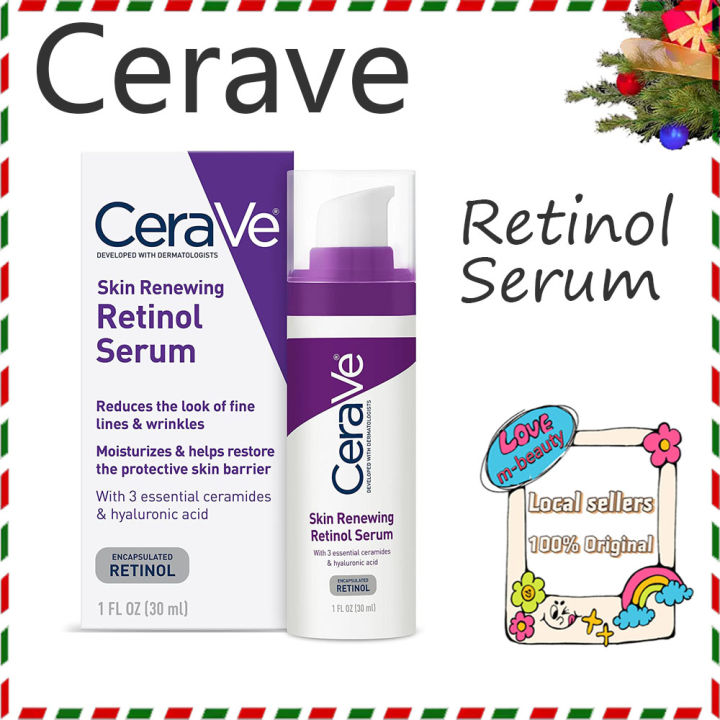 CeraVe Skin Renewing Retinol Serum Nightly Exfoliating Anti-Wrinkles ...