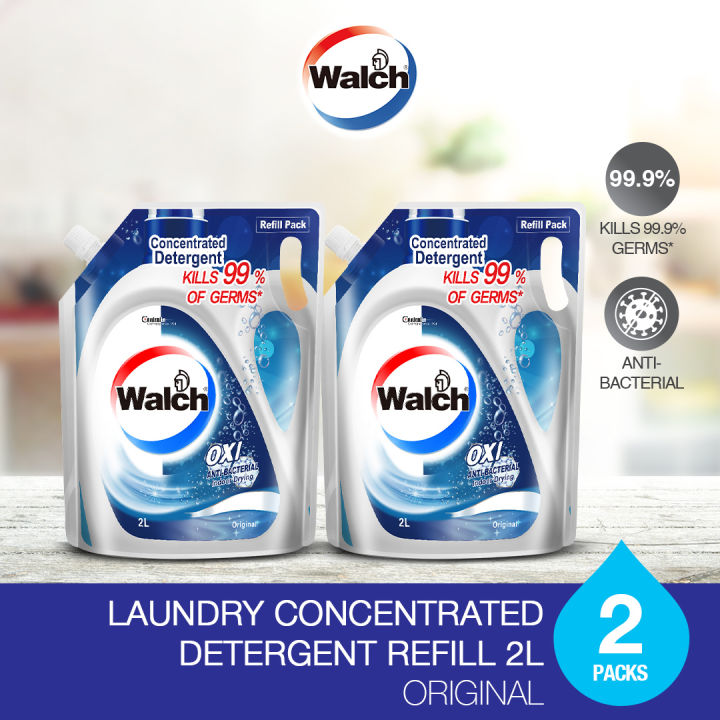 [TWIN PACK] Walch 2000ml Antibacterial Laundry Detergent Refill | Lazada