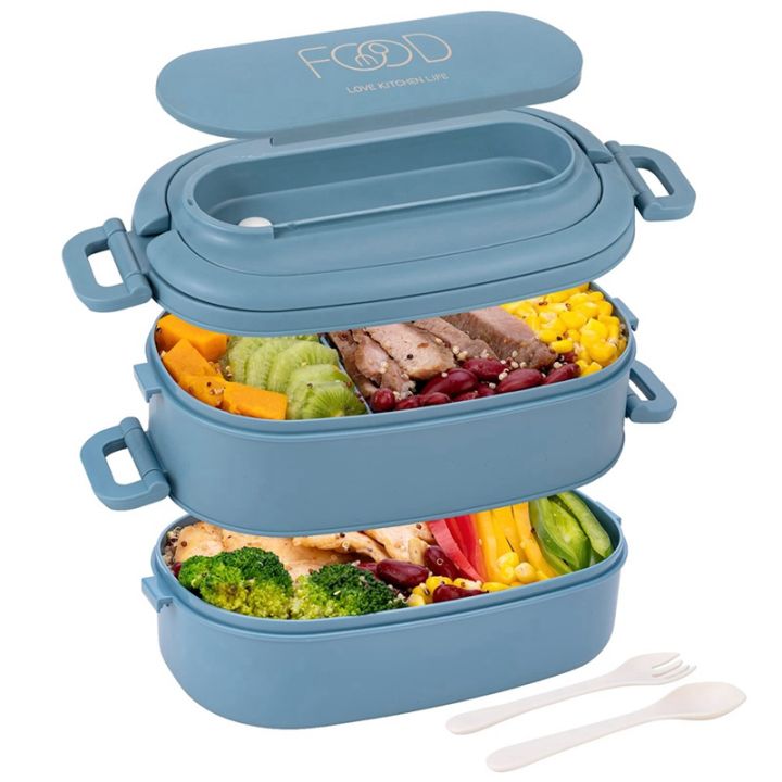 Lunch Box,Leakproof Bento Box for Kids Adults,Cutlery Set Bento Boxes ...