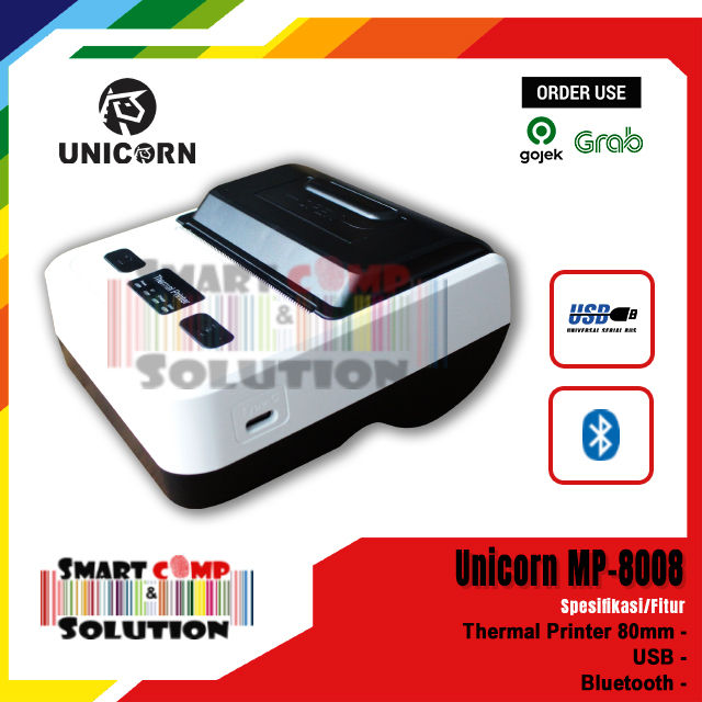 Printer Kasir Thermal Bluetooth Unicorn MP8008 / MP800 Portable RPP02N ...