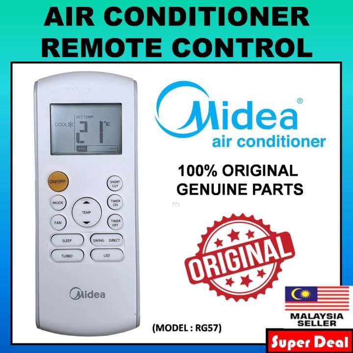 [] MIDEA Air Cond Aircond Air Conditioner Remote Control Replacement ...