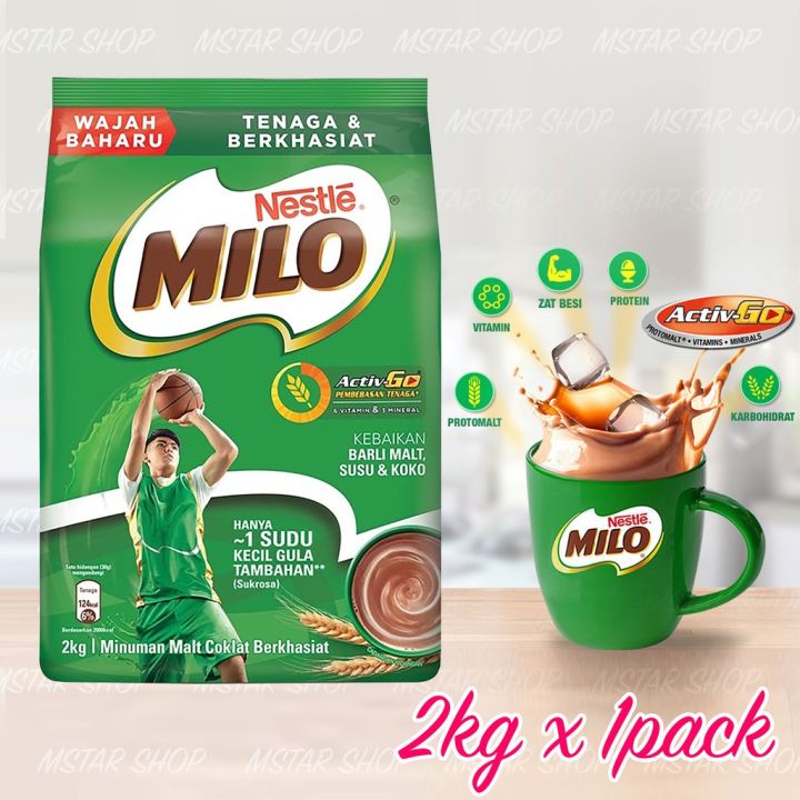 Nestle Milo (Original) Activ-Go Chocolate Malt Powder Nestle MILO 2kg Pack [READY STOCK] | Lazada
