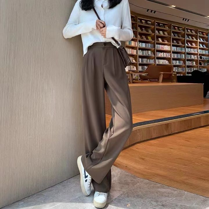 Luna shop🍑（พร้อมส่งจากกทม มาถึงใน 3-5 วัน）🌻กางเกงสูท🍊 กางเกงเอวสูง ...