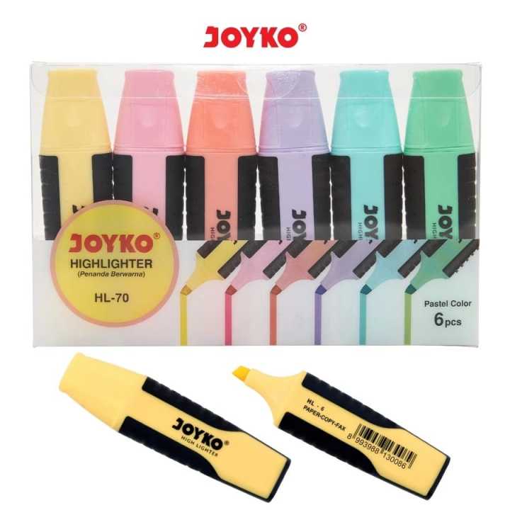 stabilo Jokyo Highlighter Penanda Berwarna Merek Joyko HL-70 Pastel ...