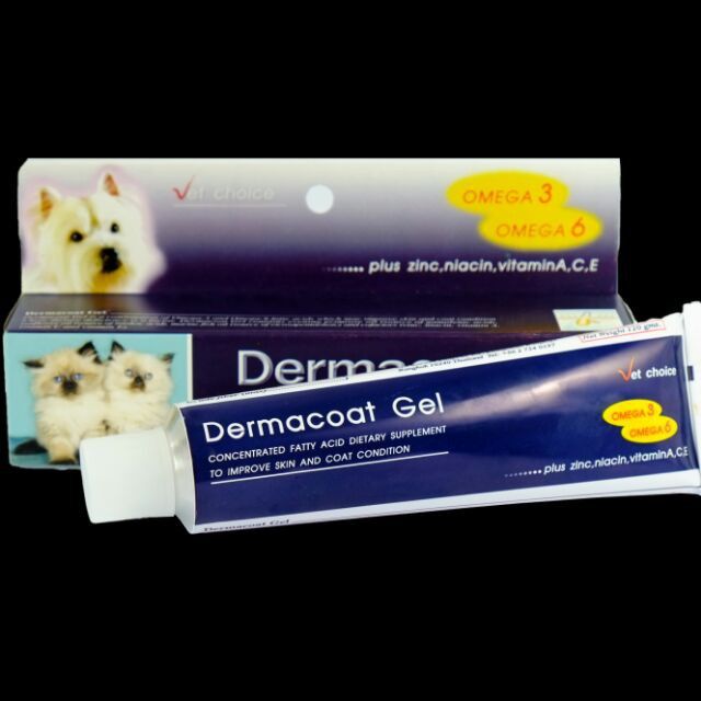 Dermacoat Gel บรรจุ 120g อาหารเสริมบำรุงขนและผิวหนัง แบบเจล สำหรับสุนัข ...