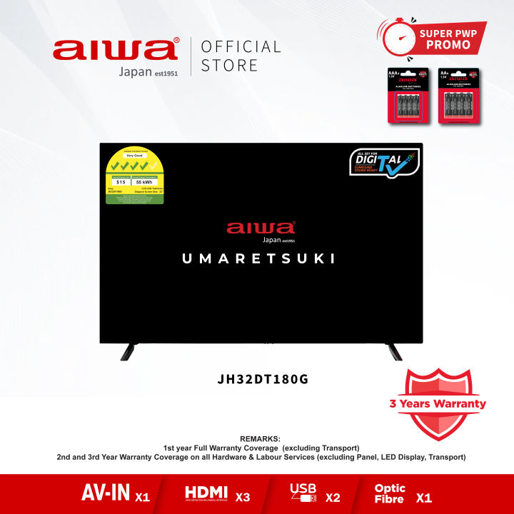Aiwa M3 Series 32 inch HD LED TV | JH32DT180G | Lazada Singapore