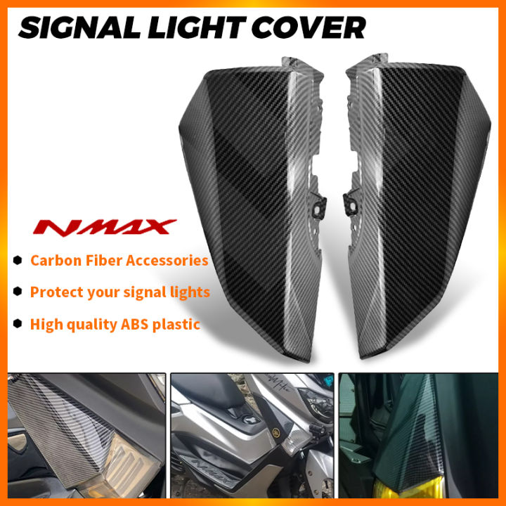 E&M Yamaha Nmax V1 Signal Light Cover Carbon Hydro Dip/Front Side Cover ...