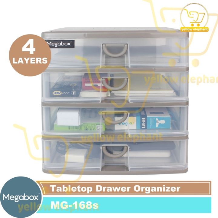 MEGABOX MG-168S Drawer 4 Layers (GRAY) | Lazada PH