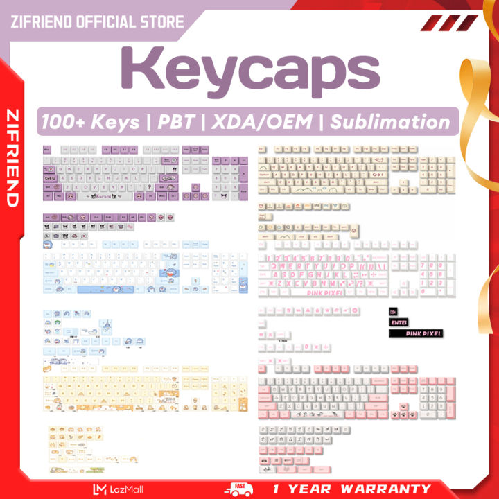 ZIFRIEND 100+ Keys Theme Keycaps XDA / OEM Height PBT Keycap Mechanical ...