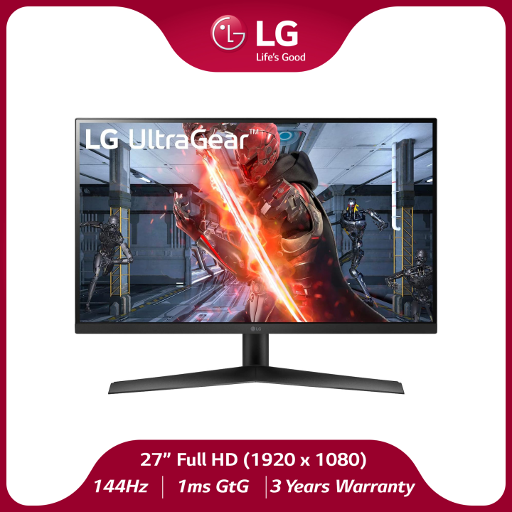 LG 27GN60R 27” UltraGear™ Full HD IPS 1ms (GtG) Gaming Monitor with ...