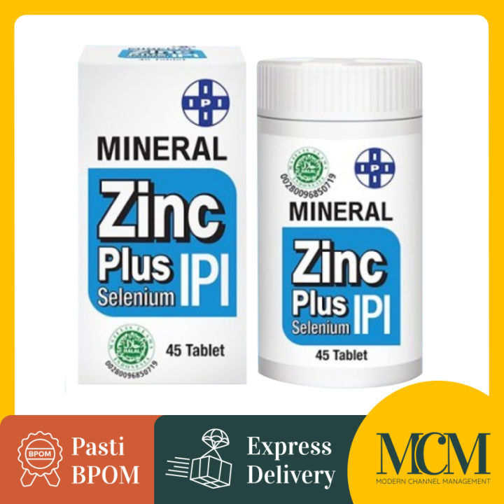 Suplemen Kesehatan - IPI Mineral Zinc Plus Selenium - 45 Tablet ...