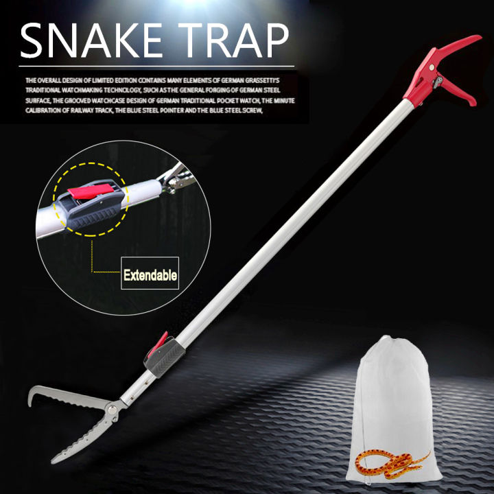 Yomyray 150cm Extendable Snake Tong Reptile Grabber Rattle Snake ...