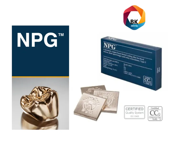 NPG ALLOY [AALBADENT/USA] DENTAL METAL YELLOW-GOLD COLORED ALLOY 1EA ...