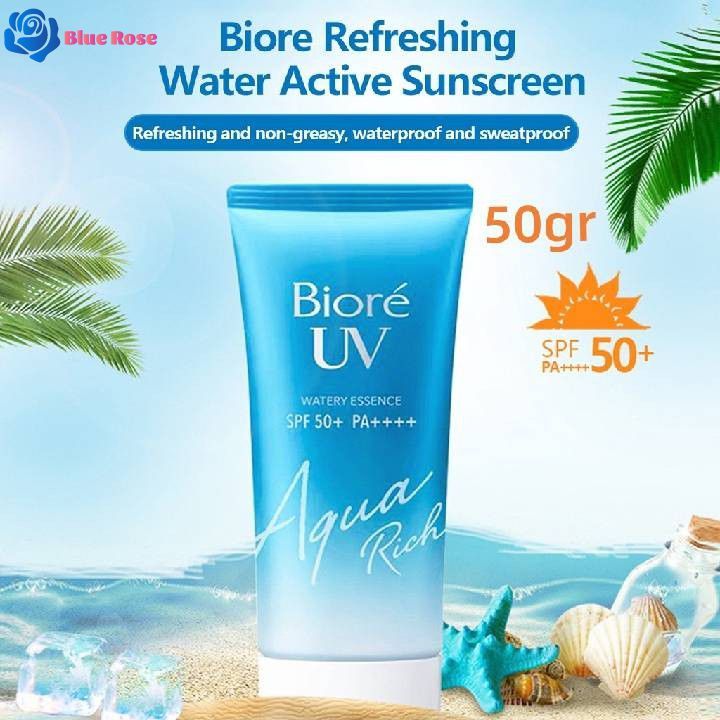 Blue Rose Biore Whitening Sunscreen SPF50+U-V Protection Refreshing and ...