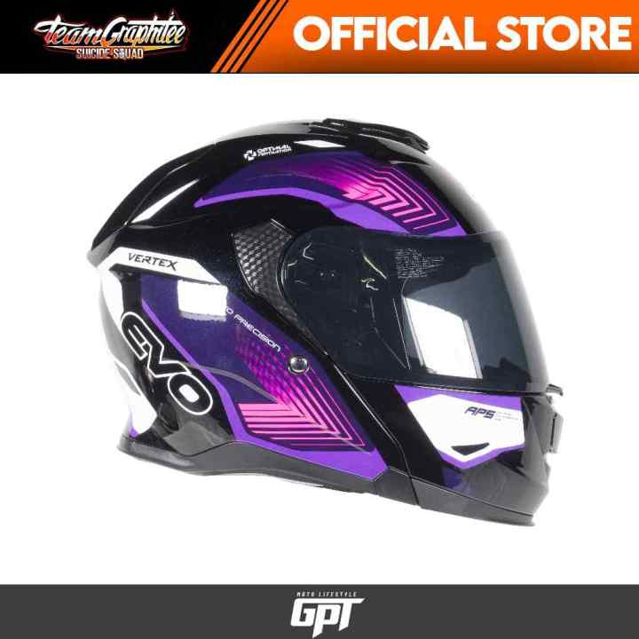 EVO HELMET VXR5000 VERTEX DUAL VISOR (MODULAR) W/ FREE CLEAR LENS ...