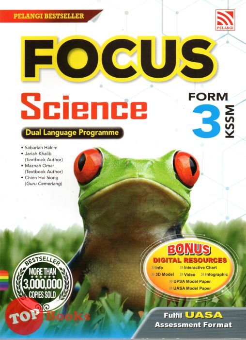 [TOPBOOKS Pelangi] Focus Science Form 3 KSSM DLP (2023) | Lazada
