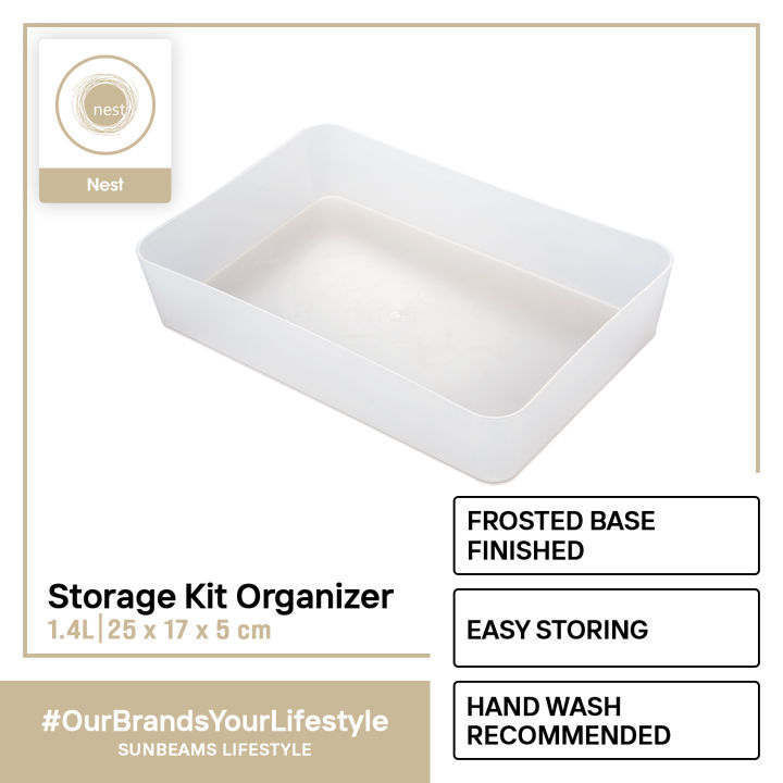 NEST DESIGN LAB Premium Vanity Storage Bin Organizer, Stackable Storage ...