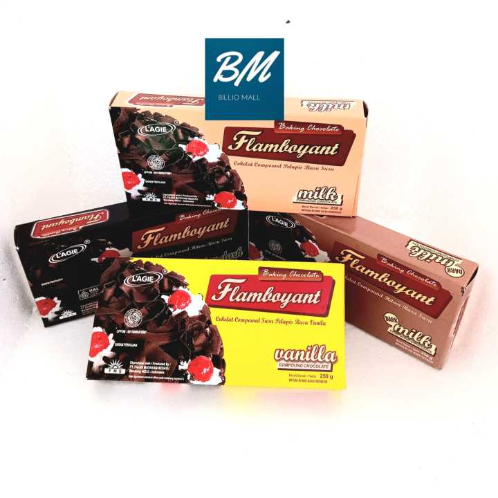 Lagie Flamboyant Baking Chocolate Compound 250 gr (Vanilla, Milk, Extra ...