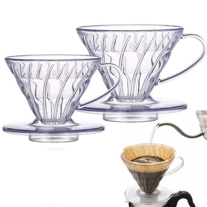 OKDEALS01 Drip Type Resin Brewing Tools Hand Brewed Cone Shape Filter ...